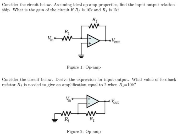 Solved Consider the circuit below. Assuming ideal op-amp | Chegg.com