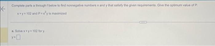 Solved Complete parts a through f below to find nonnegative | Chegg.com