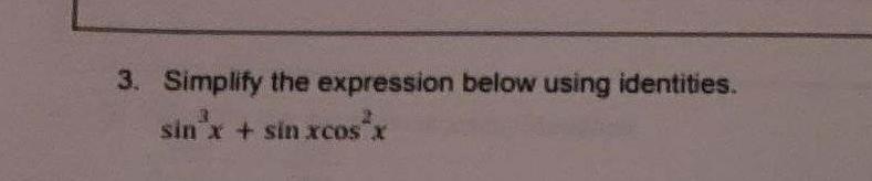 Solved Simplify the expression below using | Chegg.com