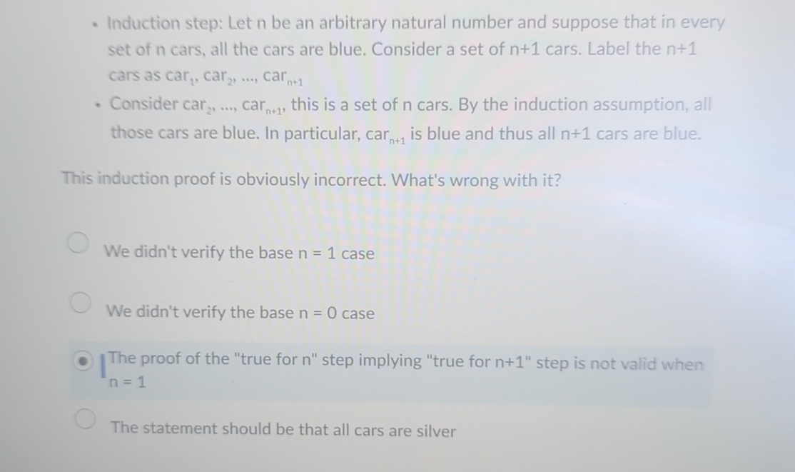 Solved Induction step: Let n be an arbitrary natural number | Chegg.com