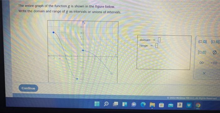 [Solved]: The entire graph of the function g is shown in the