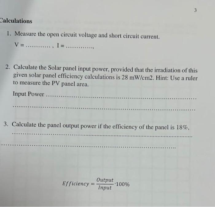 Solved Characterization of I-V and P-V Curves of Solar PV | Chegg.com