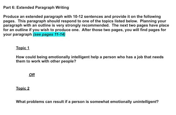 Part 6: Extended Paragraph Writing Produce an | Chegg.com