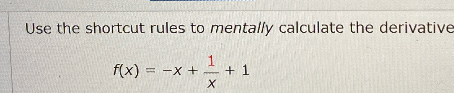 Solved Use the shortcut rules to mentally calculate the | Chegg.com