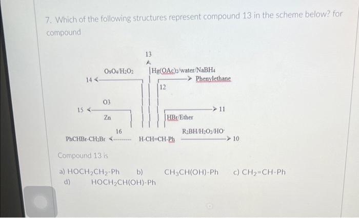 Solved 7. Which of the following structures represent | Chegg.com