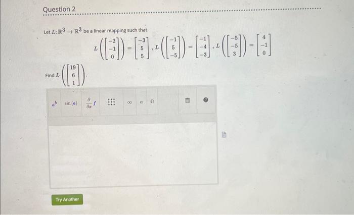 Solved Let L:R3→R3 be a linear mapping such that | Chegg.com