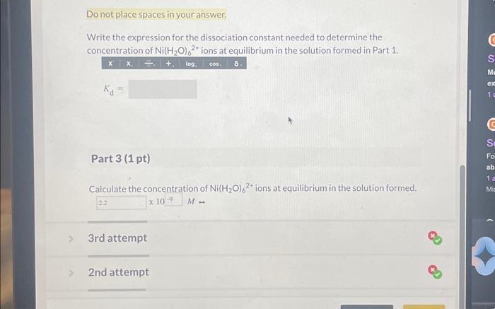 Write the expression for the dissociation constant | Chegg.com