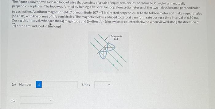 Solved The figure below shows a closed loop of wire that | Chegg.com