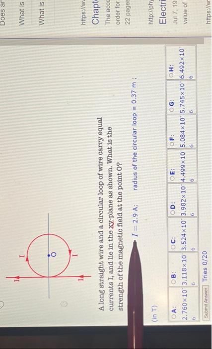 Solved A long straight wire and a circular loop of wire | Chegg.com