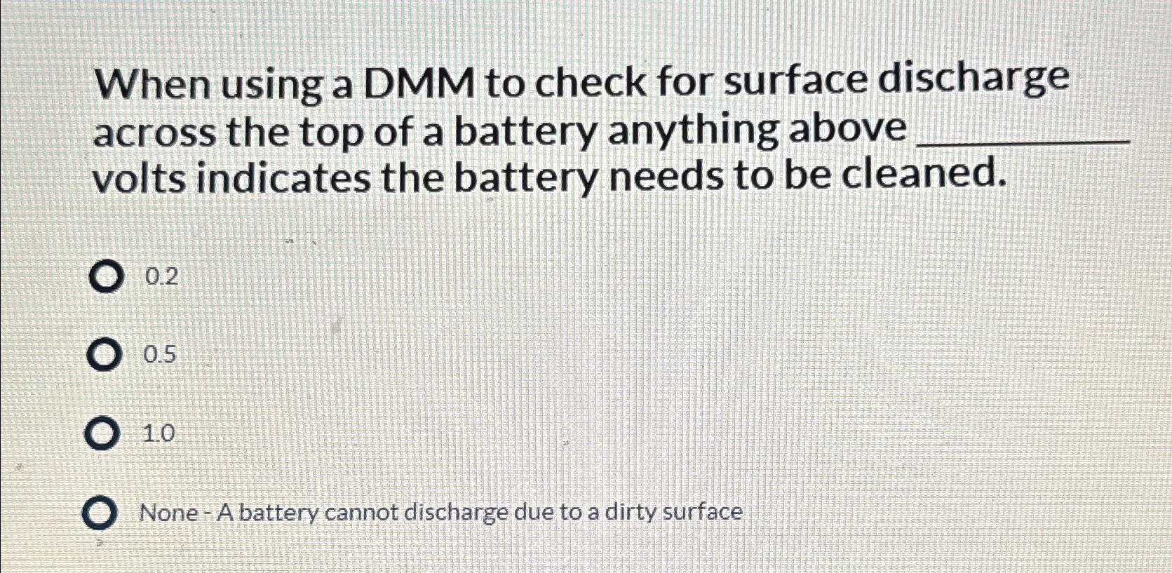 Solved When using a DMM to check for surface discharge | Chegg.com