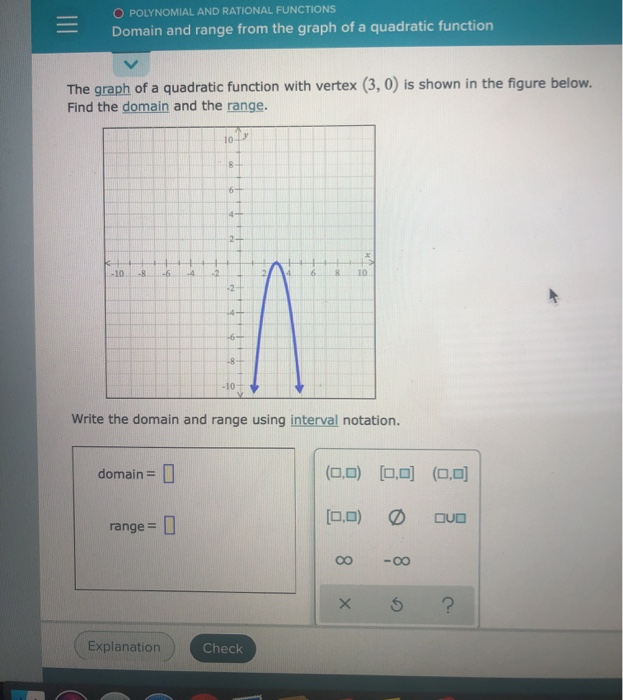 Solved O POLYNOMIAL AND RATIONAL FUNCTIONS Domain and range | Chegg.com
