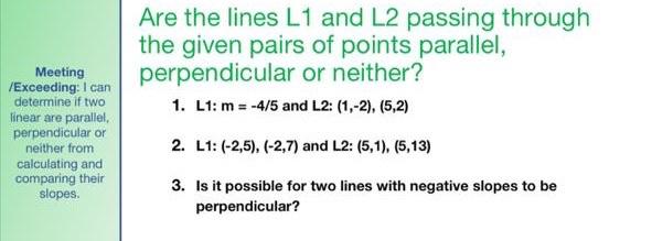 Solved Are the lines L1 and L2 passing through the given | Chegg.com