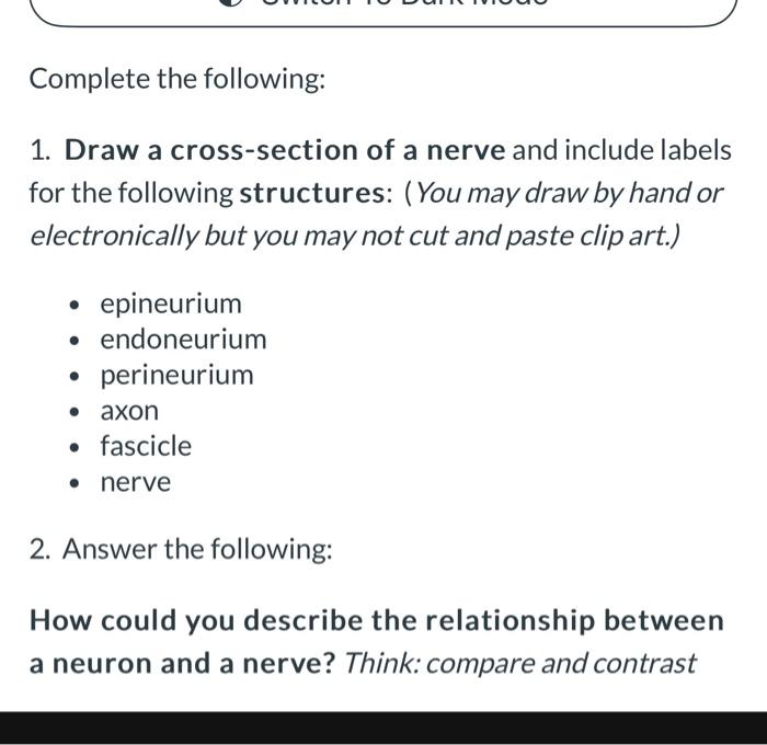 Solved Complete the following: 1. Draw a cross-section of a | Chegg.com