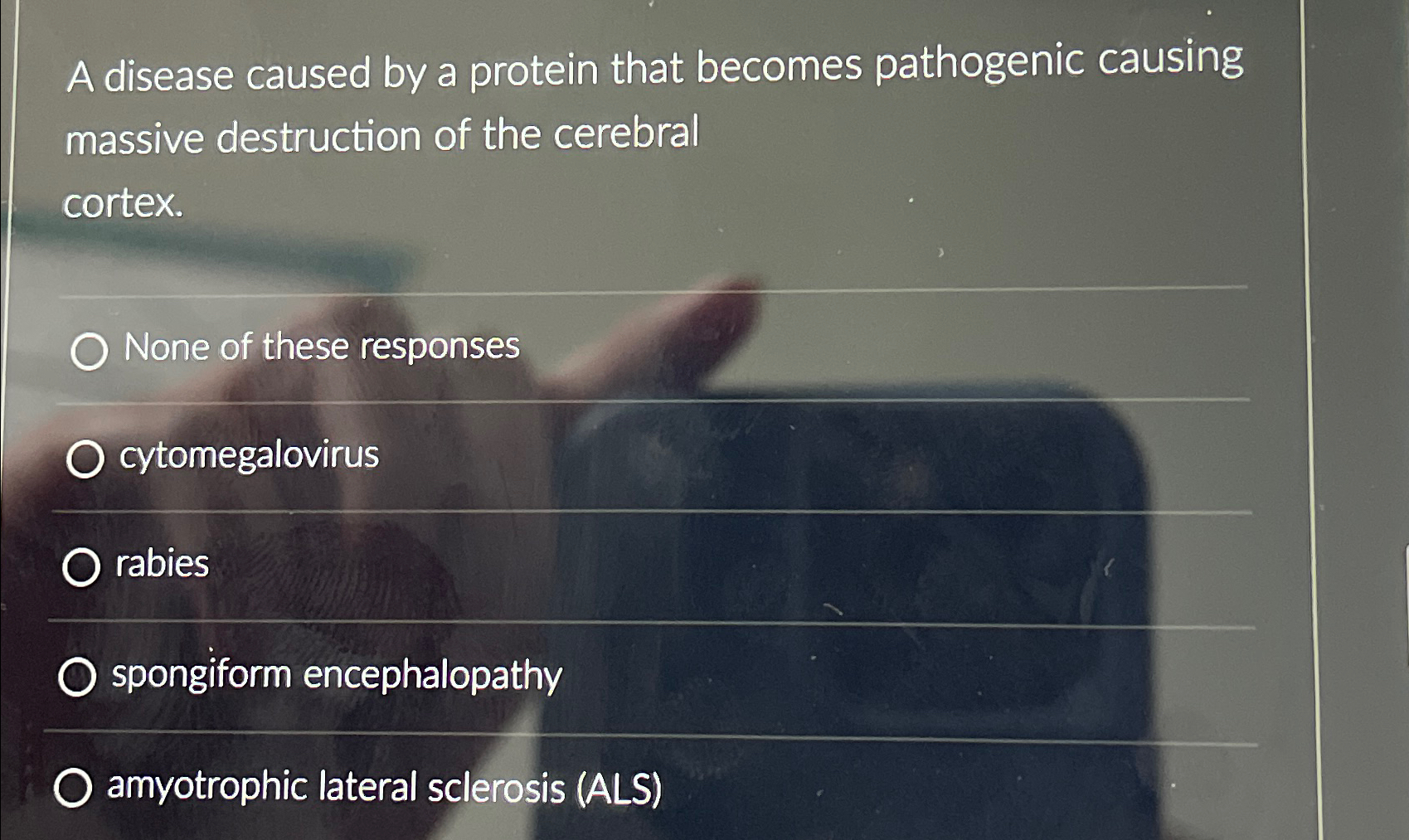 Solved A disease caused by a protein that becomes pathogenic | Chegg.com