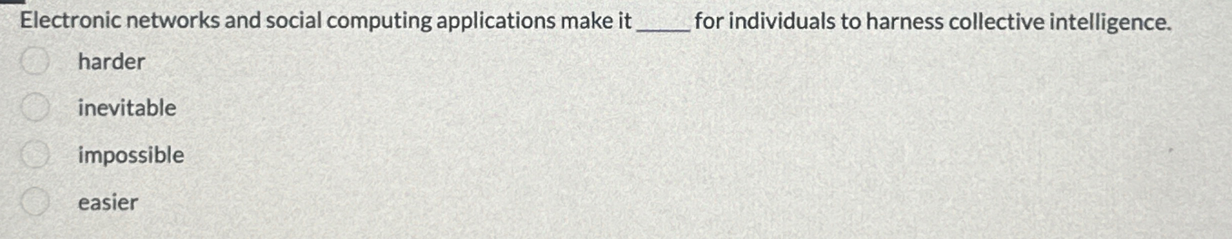 Solved Electronic networks and social computing applications | Chegg.com