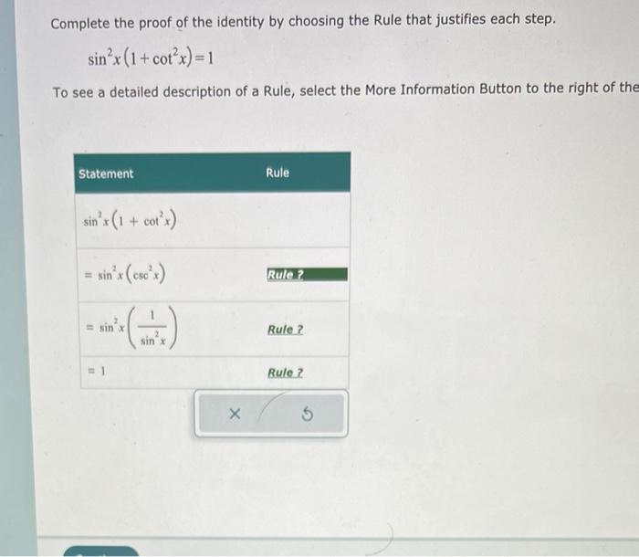 Solved Complete the proof of the identity by choosing the | Chegg.com
