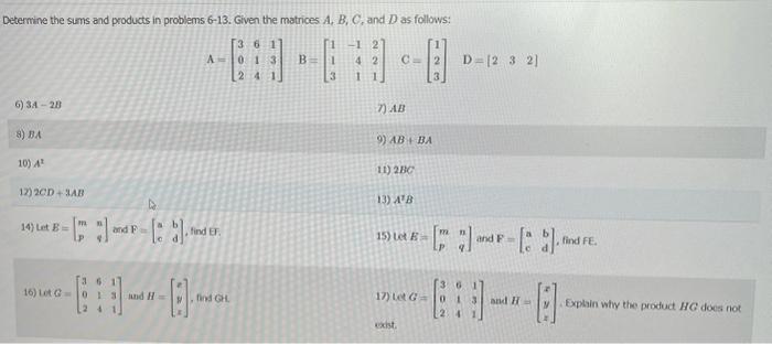 Solved Finite Mathematics we are learning Matrices please | Chegg.com