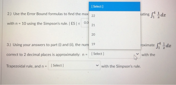 Solved Consider the function: f(x) = 1 and the integral $1 { | Chegg.com