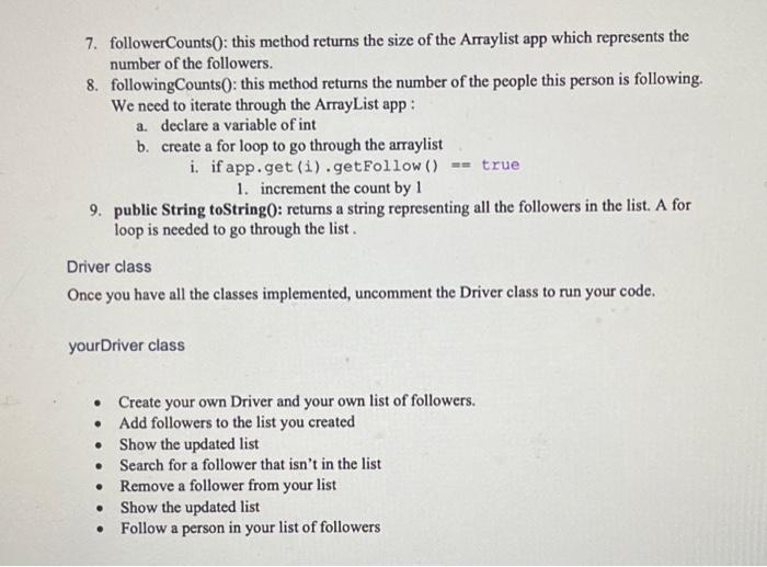 Social Media App Objectives Apply ArrayList to | Chegg.com