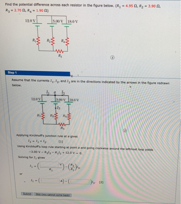 Solved Find the potential difference across each resistor in | Chegg.com