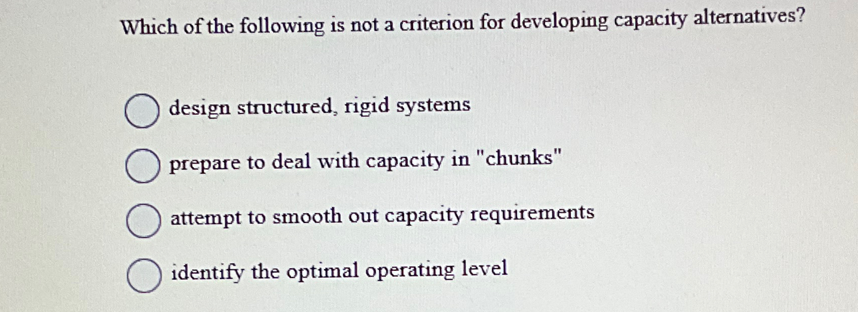 Solved Which of the following is not a criterion for | Chegg.com