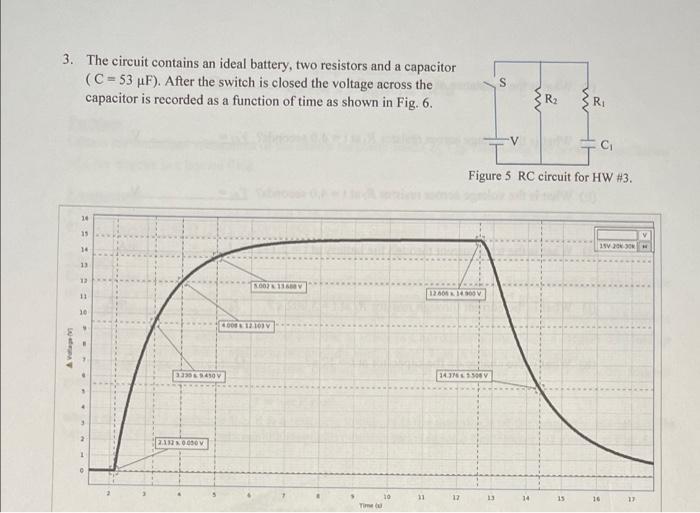 Solved 3. The circuit contains an ideal battery, two | Chegg.com