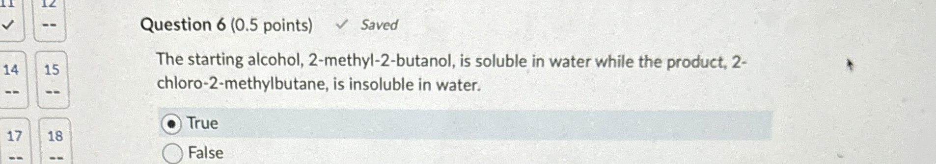 High Quality SOLUTION Question 6 (0.5 ﻿points) ﻿Saved1415The starting | Chegg.com