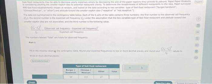 Solved Fast-food restaurants may be able to decrease yearfy | Chegg.com
