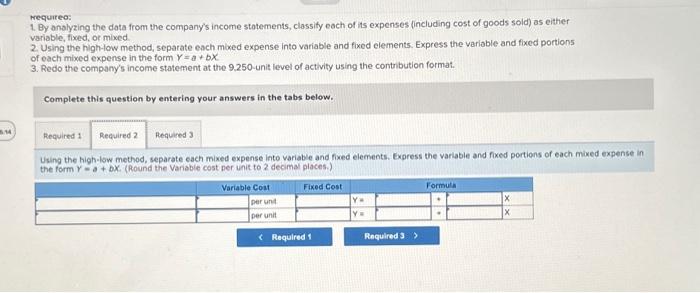 Solved Problem 6A-7 (Algo) Cost Behavior; High-Low Method; | Chegg.com