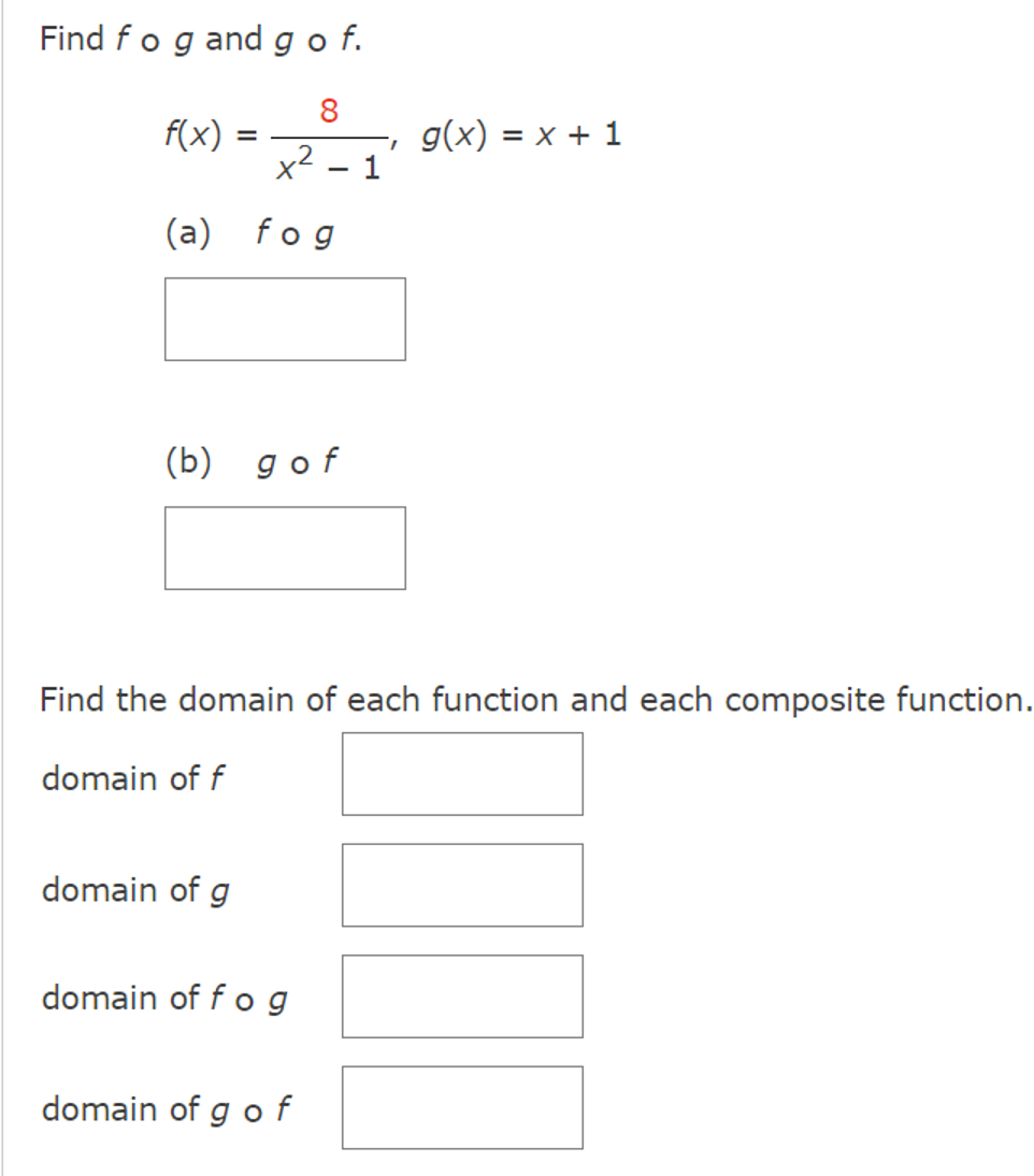 Solved Find f@g ﻿and | Chegg.com