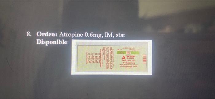 Solved 5. Orden: Loracarbef 0.5g. PO q12hrs por 7 días. | Chegg.com