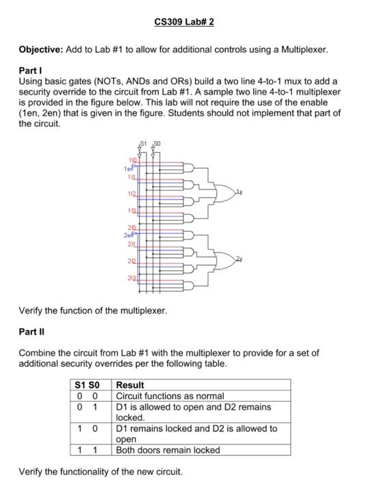 Solved CS309 Lab# 2 Objective: Add to Lab #1 to allow for | Chegg.com