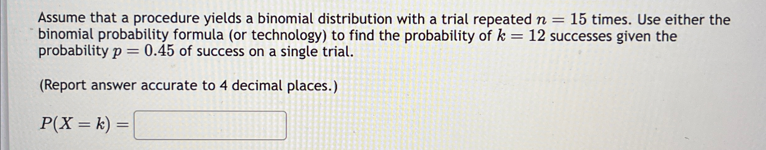 Solved Assume that a procedure yields a binomial | Chegg.com