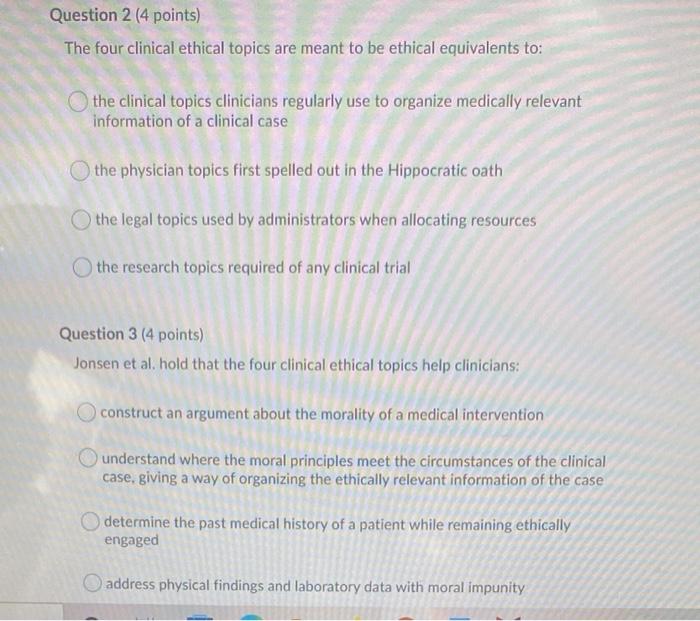 Solved Question 1 (4 points) Which of the following is NOT | Chegg.com