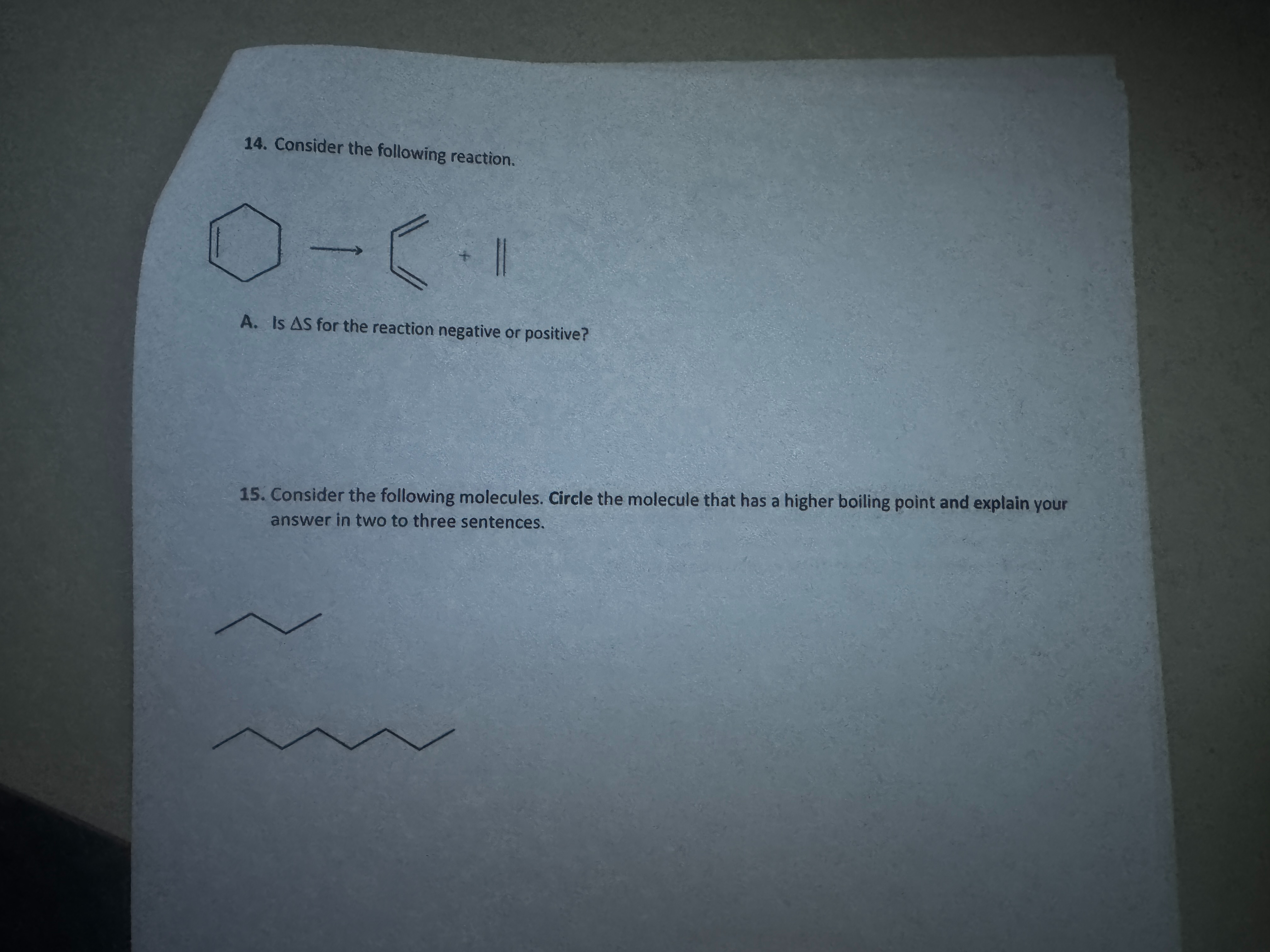 [Solved]: 14. Consider the following reaction. A. Is ( Del
