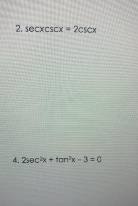 Solved Solve on the closed interval [0, 21). 2. secxcsCX = | Chegg.com