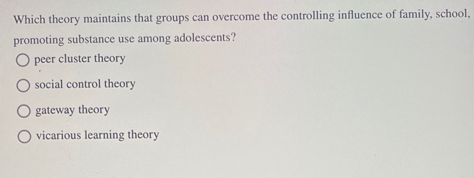 Solved Which theory maintains that groups can overcome the | Chegg.com