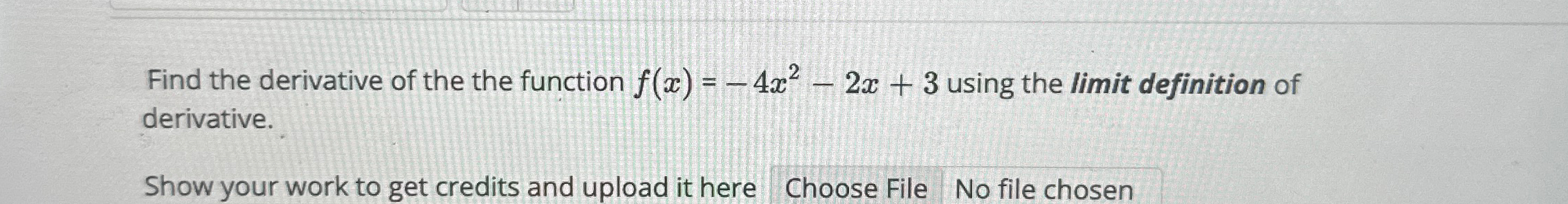 Solved Find the derivative of the the function | Chegg.com