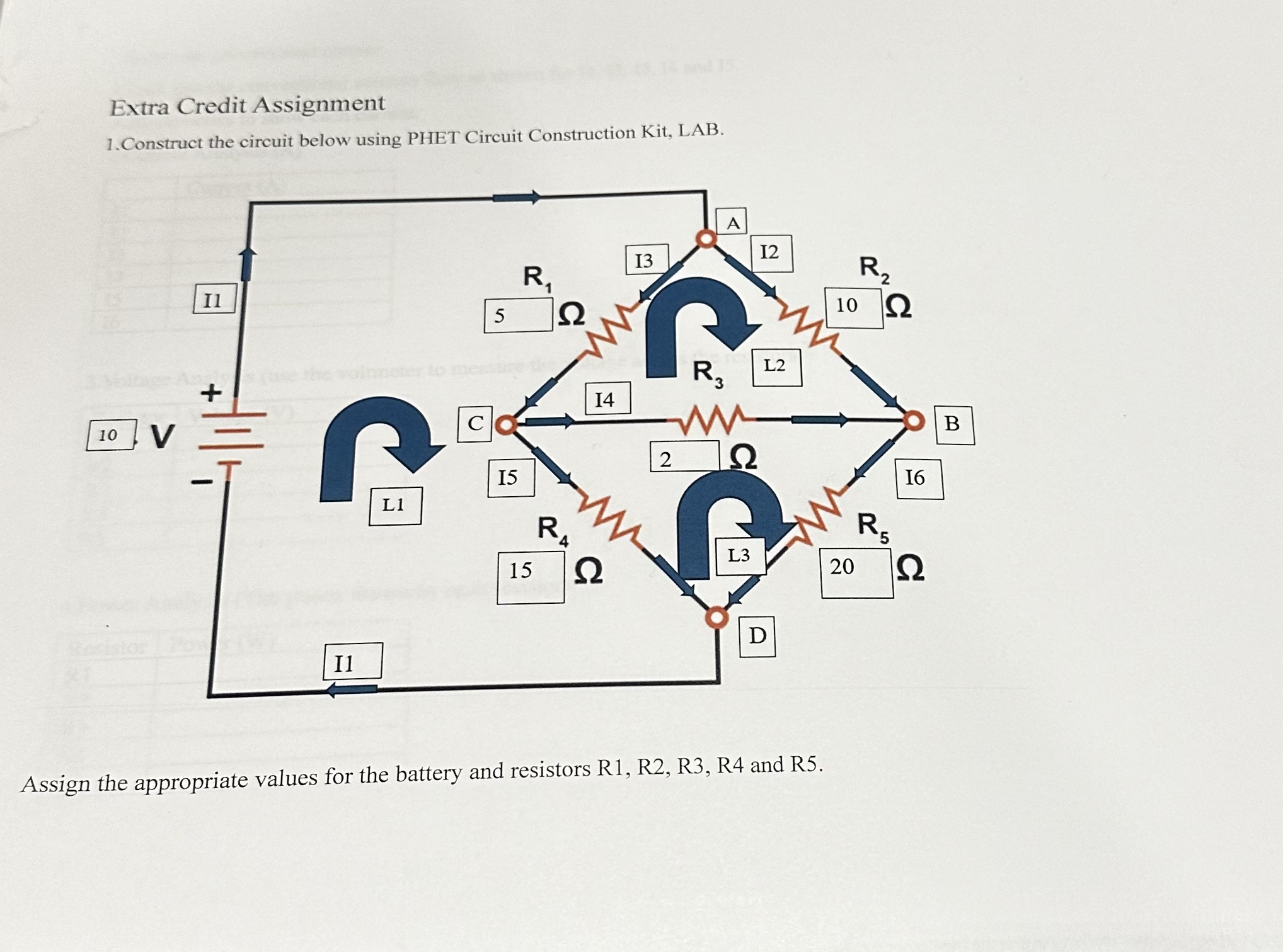 Solved Loop Analysis (Voltage drops for loops)1. ﻿L1 | Chegg.com