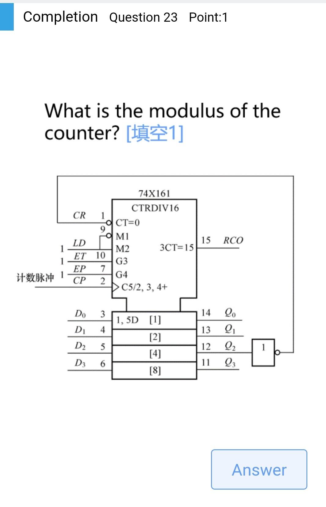 Solved Completion Question 20 Point:1 What is the modulus of | Chegg.com