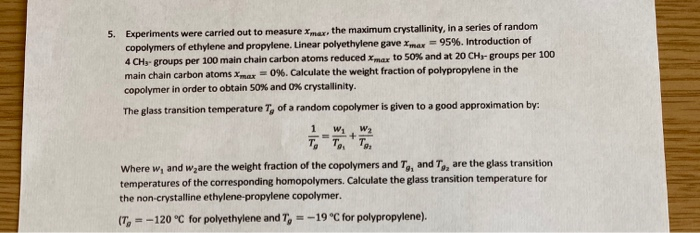Solved 5. Experiments were carried out to measure xmax, the | Chegg.com