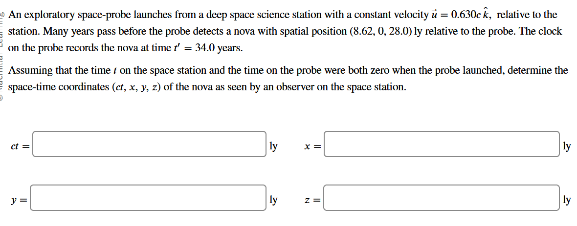 Solved An ﻿exploratory space-probe launches from a deep | Chegg.com