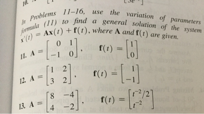 Solved 10 In Problems 11-16, use formula (11) to find a | Chegg.com