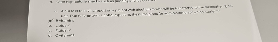 Solved A nurse is receiving report on a patient with | Chegg.com
