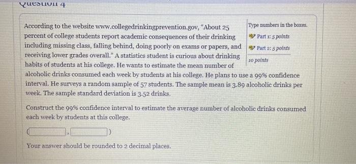 Solved Question 5 Estimating Mean SAT Math Score Type | Chegg.com