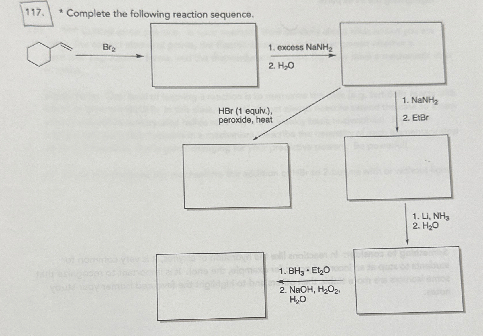 Solved Complete the following reaction sequence.HBr (1 | Chegg.com
