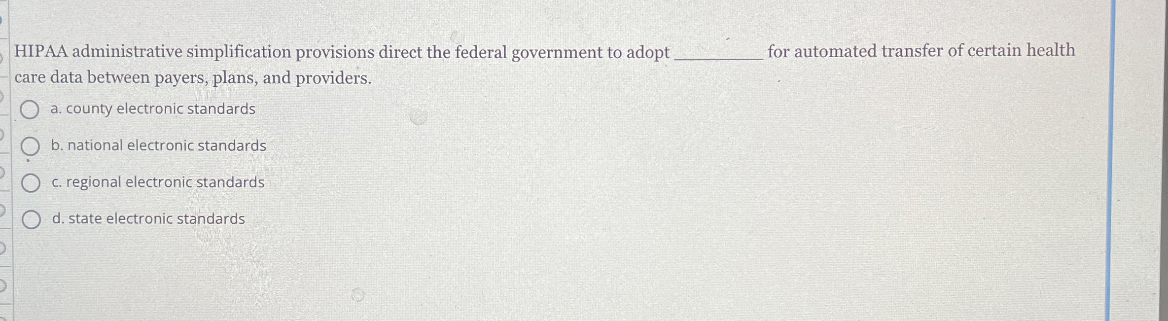 Solved HIPAA administrative simplification provisions direct | Chegg.com