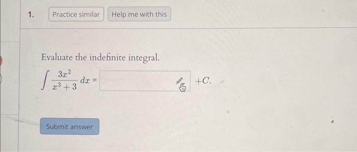 Solved Evaluate the indefinite integral. \\[ \\int \\frac{3 | Chegg.com