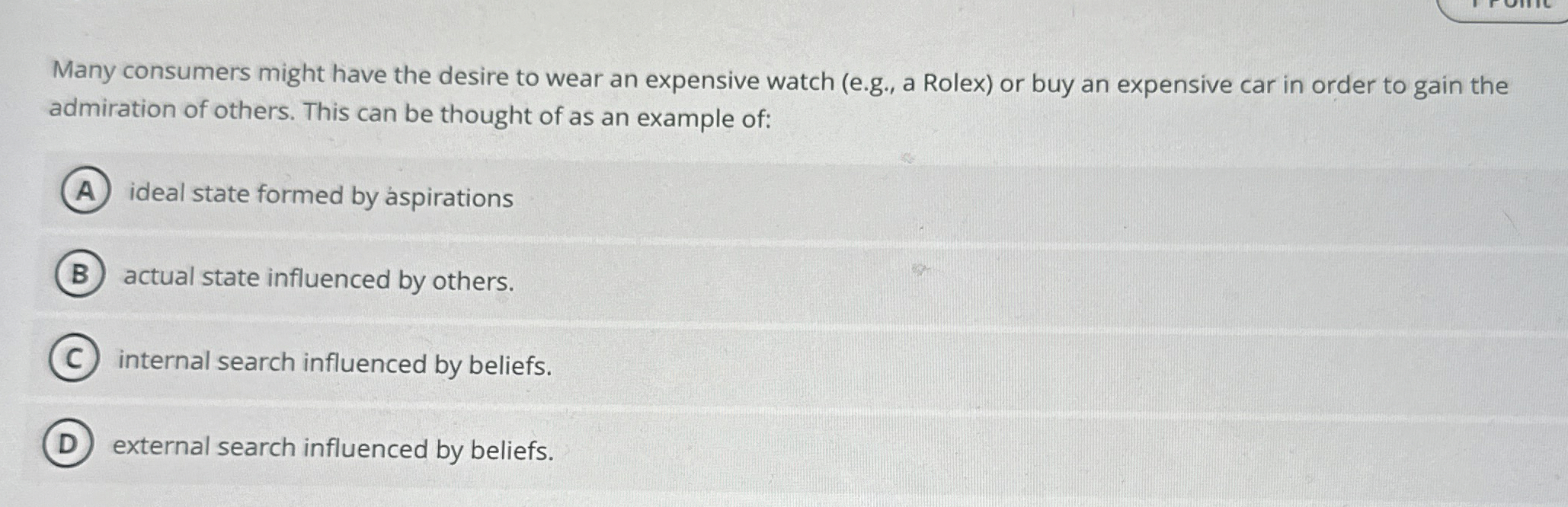 Solved Many consumers might have the desire to wear an | Chegg.com