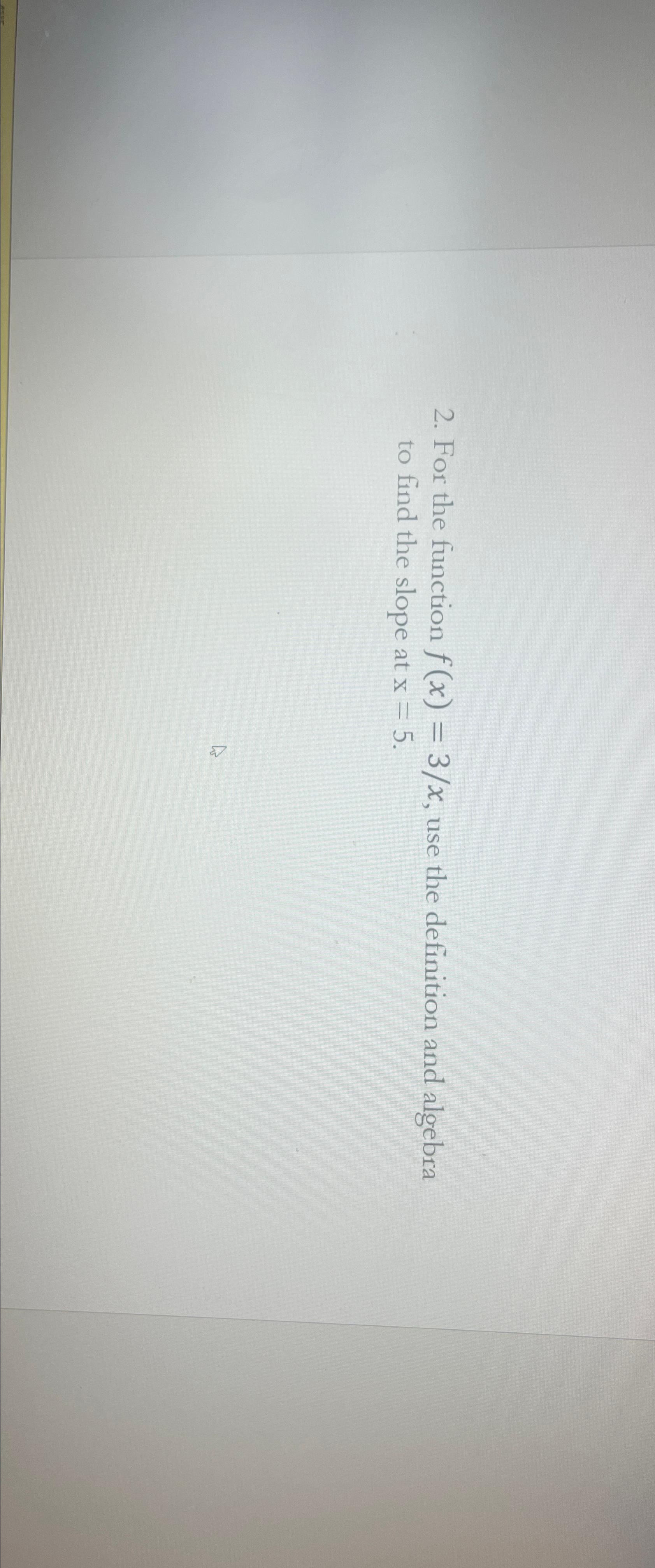 Solved For the function f(x)=3x, ﻿use the definition and | Chegg.com